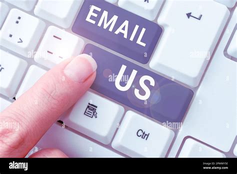 conceptual display email us internet concept sending a commercial