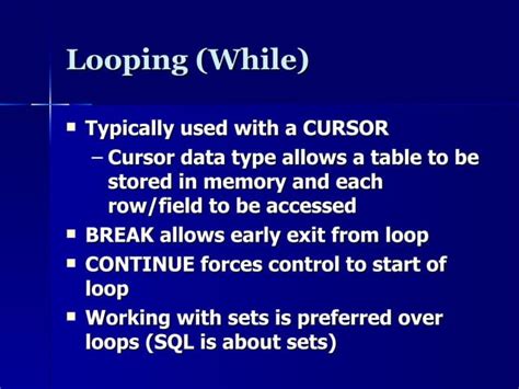 SQL Server Stored Procedures PPT
