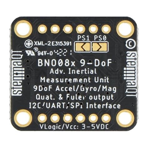 Bno085 9 Dof Imu Fusion Breakout 3 Axis Accelerometer Gyroscope And Magnetometer Adafruit 4754