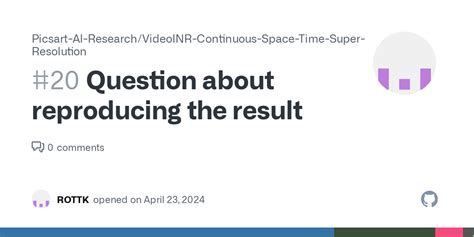 Question About Reproducing The Result · Issue 20 · Picsart Ai Research Videoinr Continuous