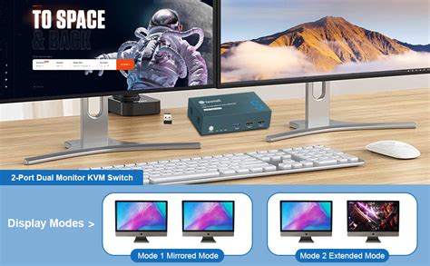 Mua Steetek 2 Monitors 2 Computers Kvm Switch Usb 3 0 4k 60hz 2 Ports Usb 3 0 Dual Monitors Kvm