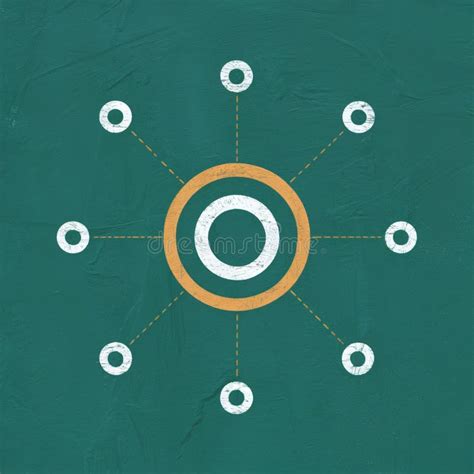 Abstract Social Network Vector Illustration With Polygonal Circles Shapes Molecules Technology