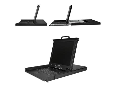 StarTech Com 8 Port Rackmount KVM Console With 6ft Cables Integrated KVM Switch With 17 LCD