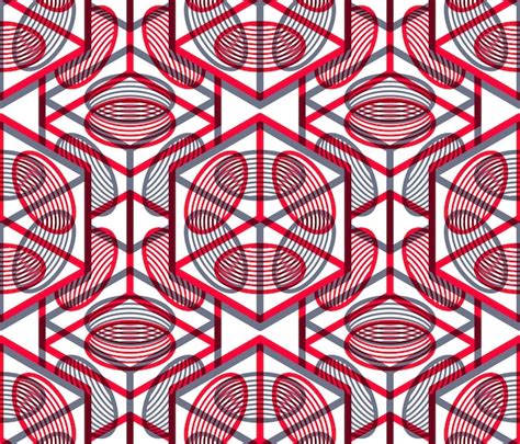 Premium Vector Colored Abstract Interweave Geometric Seamless Pattern Eps10 Bright Illusory