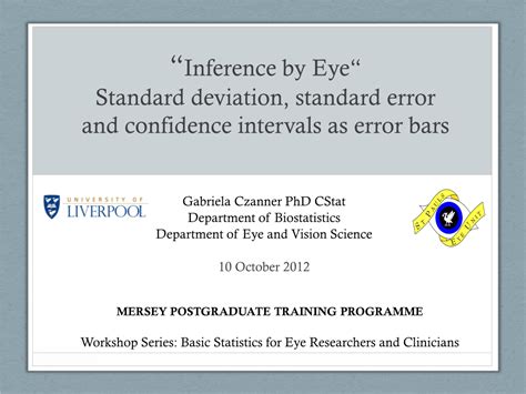 Standard Deviation Standard Error And Confidence Intervals As Error