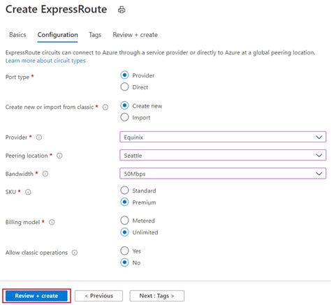 Quickstart Create And Modify Expressroute Circuits Azure Portal