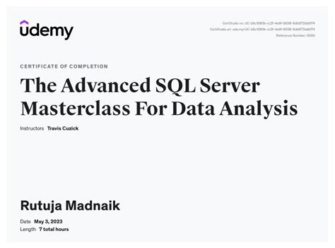 Rutuja Madnaik On Linkedin Sql Dataanalysis Udemycourse Masterclass