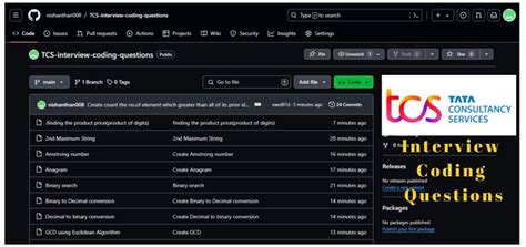 Nishanthan A On Linkedin Tcsinterview Codingchallenge Github