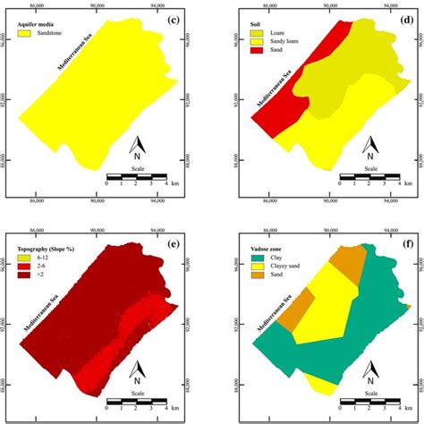 Spatial Distribution Of The Drastic Factors Depth To The Groundwater Download Scientific