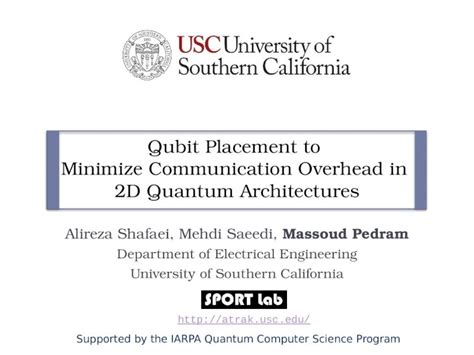 Pptx Qubit Placement To Minimize Communication Overhead In 2d Quantum