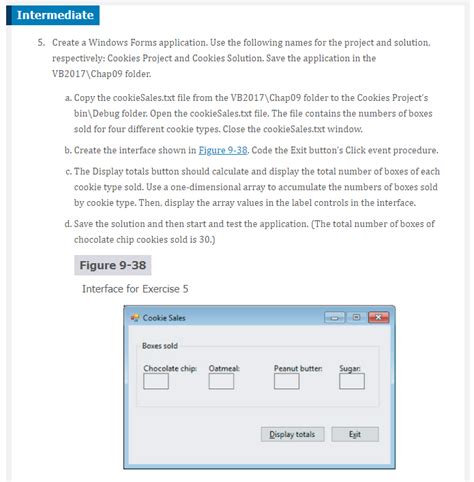 solved visual basic 2017 chapter 9 exercise 5 please help me