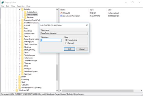 Disable Downloaded Files From Being Blocked In Windows 10