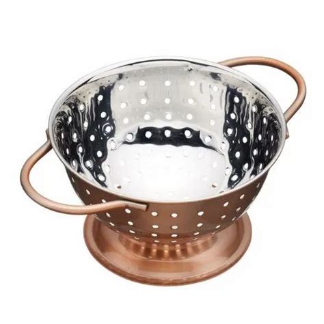 Silver Stainless Steel Mini Colander 10 Cm For Restaurant Rs 110
