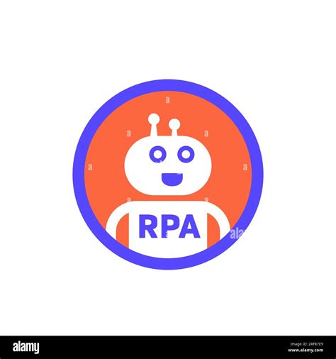 RPA Bot Vector Icon Robotic Process Automation Stock Vector Image Art Alamy