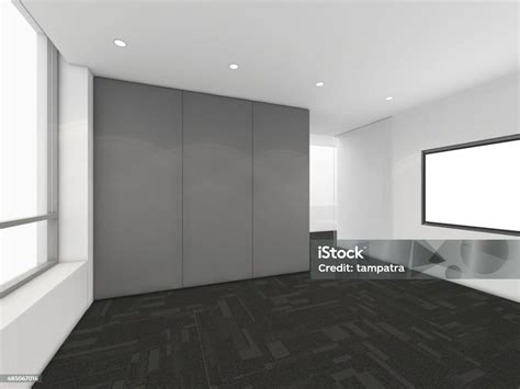 현대 빈 방 3d 렌더링 인테리어 디자인 일러스트 레이 션을 모의 0명에 대한 스톡 벡터 아트 및 기타 이미지 0명 3차원 형태 개념과 주제 Istock