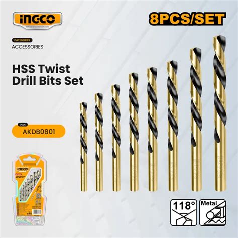 Ingco High Speed Steel Drill Bit Hss And Cobalt Twist Drill Bits For