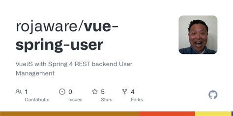 GitHub Rojaware Vue Spring User VueJS With Spring REST Backend User Management