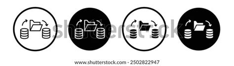 Data Migration Vector Icon Set Black Stock Vector Royalty Free 2502822947 Shutterstock