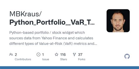 Github Mbkrauspythonportfoliovartool Python Based Portfolio Stock Widget Which Sources