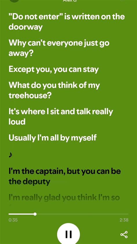 Treehouse Alex G Just Go Think Of Me Tree House