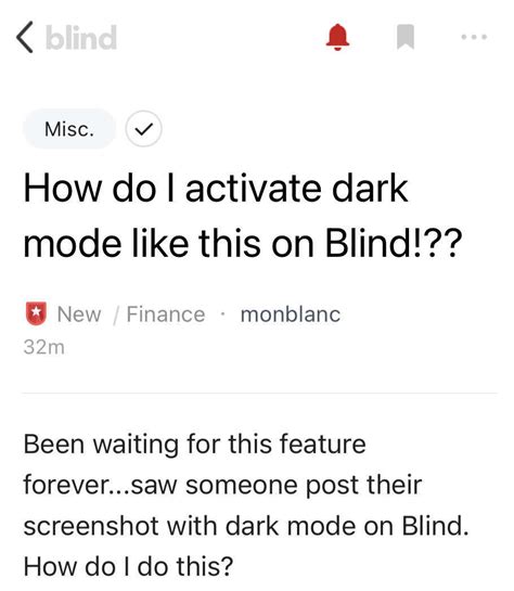 How Do I Activate Dark Mode Like This On Blind Misc Blind