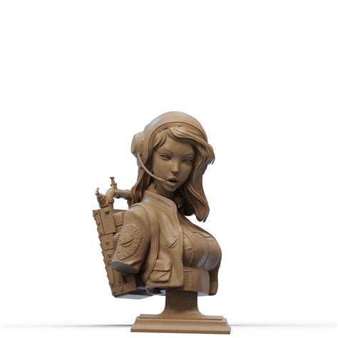 🧑‍🚀 Retro Pinup Astronaut Bust 3d Print・ Stl File For 3d Printing・cults