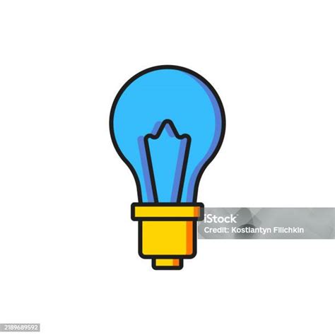 색깔 백색 배경 통하고 있는 고립된 아이디어 아이콘의 개념 와 전구 에너지와 아이디어 상징 영감 개념입니다 그림자가 있는 평면으로 채워진 윤곽선 스타일입니다 벡터 0명에