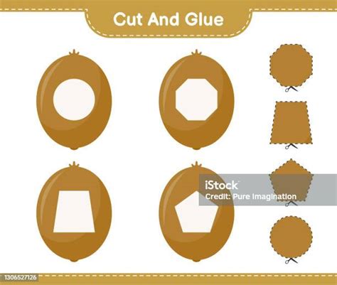 잘라 붙이고 접착제를 자르고 키위의 일부를 자르고 접착제로 붙입니다 교육 어린이 게임 인쇄 워크 시트 벡터 일러스트레이션 0명에 대한 스톡 벡터 아트 및 기타 이미지
