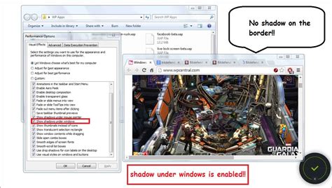 Visual Effects No Shadow Under Windows Super User