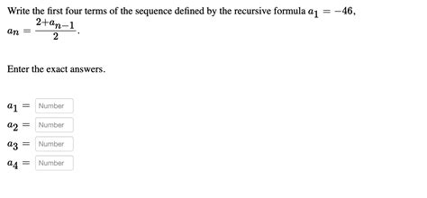 Solved 46 A1 Write The First Four Terms Of The Sequence