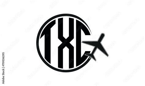 Txc Three Initial Letter Circle Tour And Travel Agency Logo Design Vector