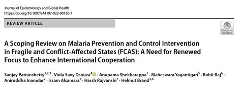Malaria Elimination In Fragile And Conflict Affected States Leaving No
