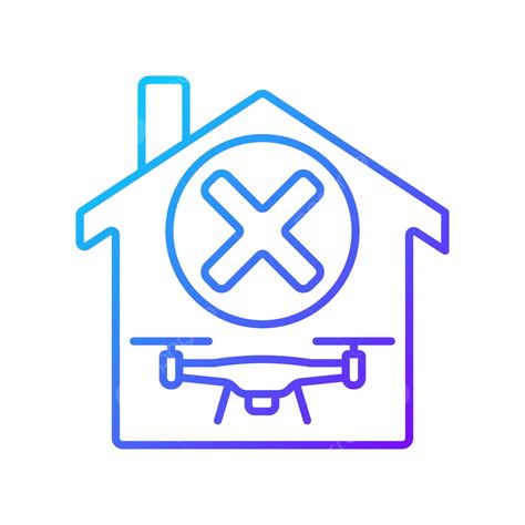icon for avoiding indoor usage linear gradient vector with manual label