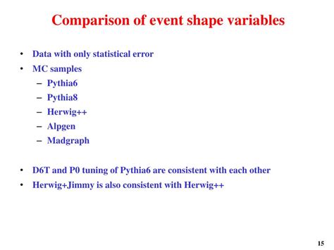 Ppt Hadronic Event Shape Variables In Pp Collision At 7 Tev Powerpoint Presentation Id4608284