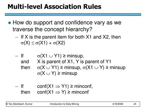 Ppt Data Mining Association Rules Advanced Concepts And Algorithms