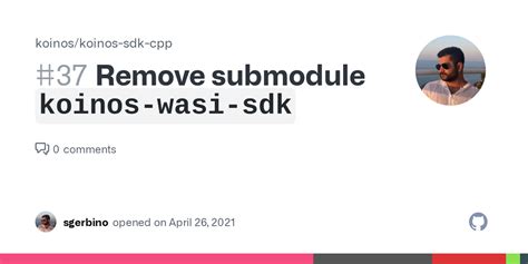 Remove Submodule Koinos Wasi Sdk Issue 37 Koinos Koinos Sdk Cpp
