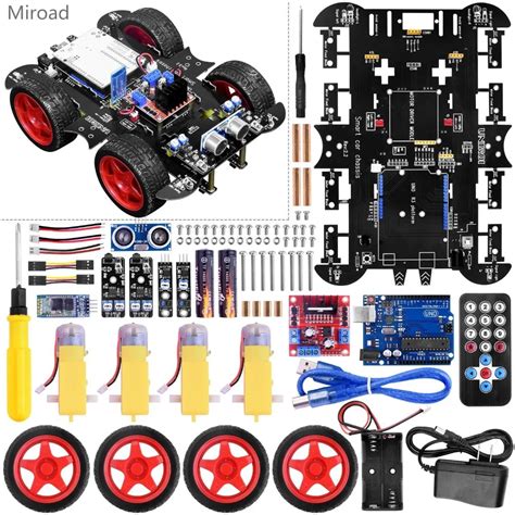 Uniroi Smart Robot Car Kit For Arduino Uno With 4 Wheel Driveinfrared