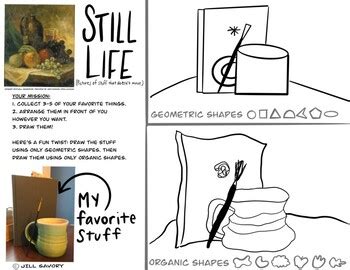 Still Life In Geometric And Organic Shapes Distance Learning Tpt