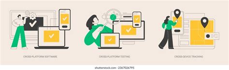 Multi Platform Framework Abstract Concept Vector Stock Vector Royalty