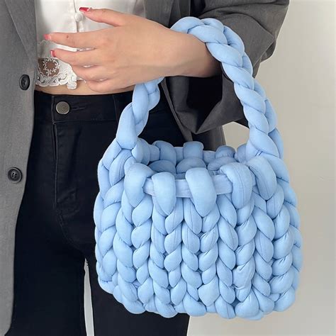 Hongheng Thick Bulky Giant Wool Handwoven Handbagchunky Yarn Knit
