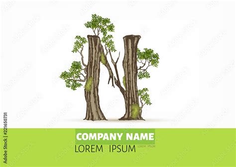 Tree Font Twisted Tree In The Shape Of Letter Letter A B C Vector Alphabet With Tree ABC