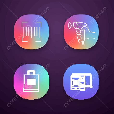 Barcodes App Icons Set Commerce Store Flat Vector Commerce Store Flat PNG And Vector With