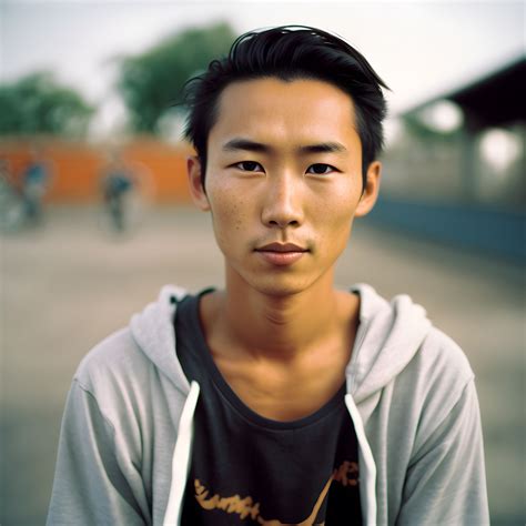 Free Image 21 Year Old Asian Man In A Thoughtful Portrait Premium
