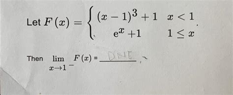 solved let f x { x − 1 ³ 1 x