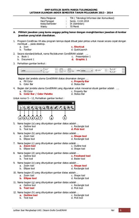 Contoh Soal Dan Jawaban Desain Grafis Kelas 10 Semester 2 Download
