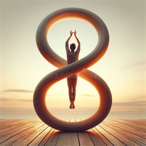 Double Loop Person Forms Two Loops With Their Arms One On Each S Stock Illustration
