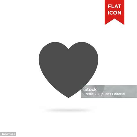 심장 아이콘 벡터입니다 사랑의 상징 발렌타인 데이 기호 그림자와 흰색 배경에 고립 된 엠블럼 그래픽 및 웹 디자인 로고플랫 스타일 벡터 일러스트 Eps10 블랙 감정에 대한