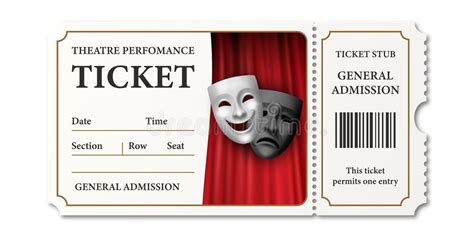 Perforated Ticket Stub Template Stock Illustrations 119 Perforated