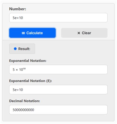 Exponential Notation Calculator