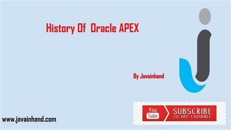 History Of Oracle Apex Javainhand Tutorial